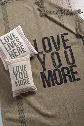 Primitives by Kathy 18293 Striped Pillow, 10" x 15.5", Love You More