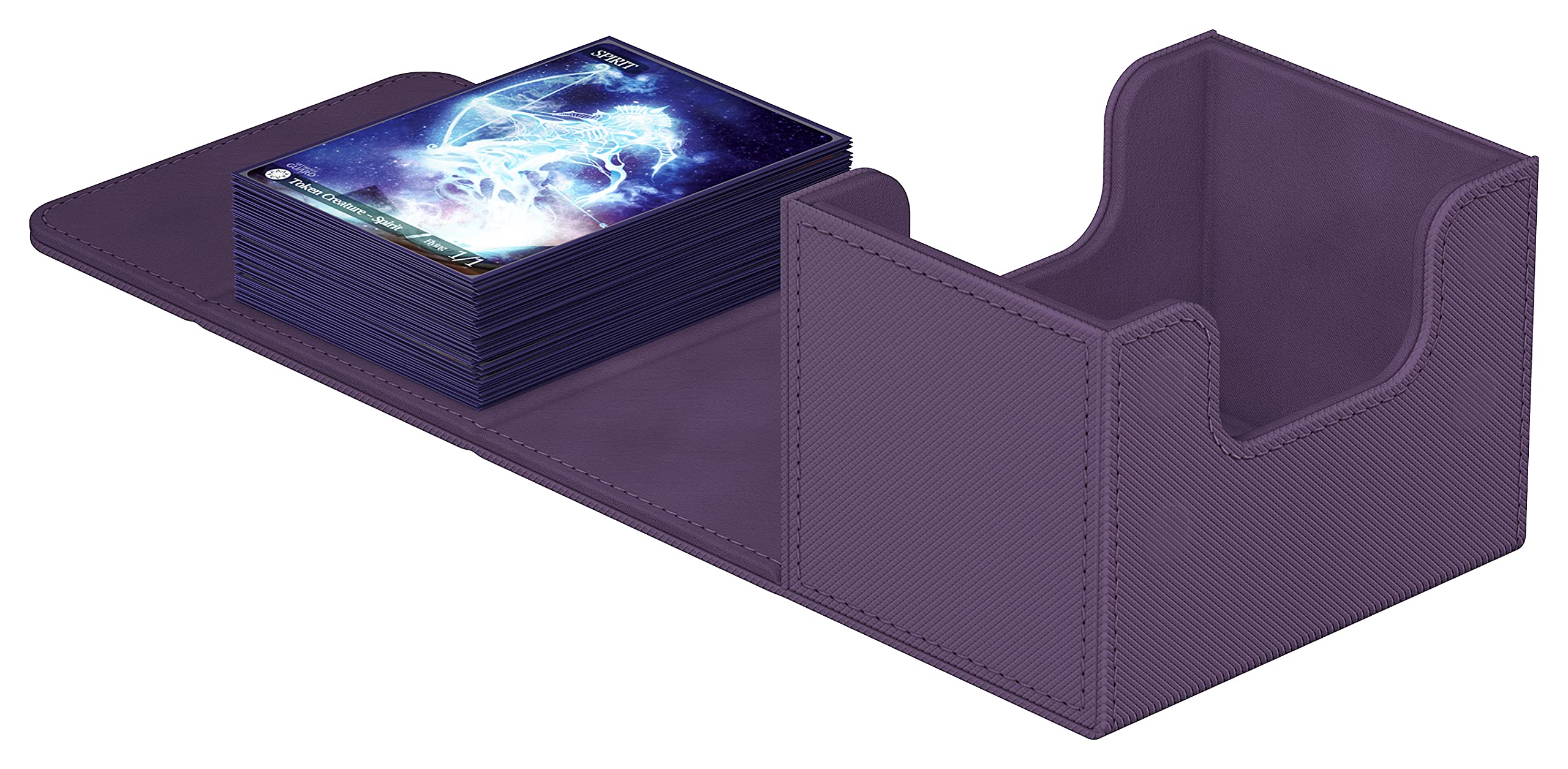 Ultimate Guard Sidewinder 100+, Deck Box for 100 Double-Sleeved TCG Cards, Purple, Magnetic Closure & Microfiber Inner Lining for Secure Storage