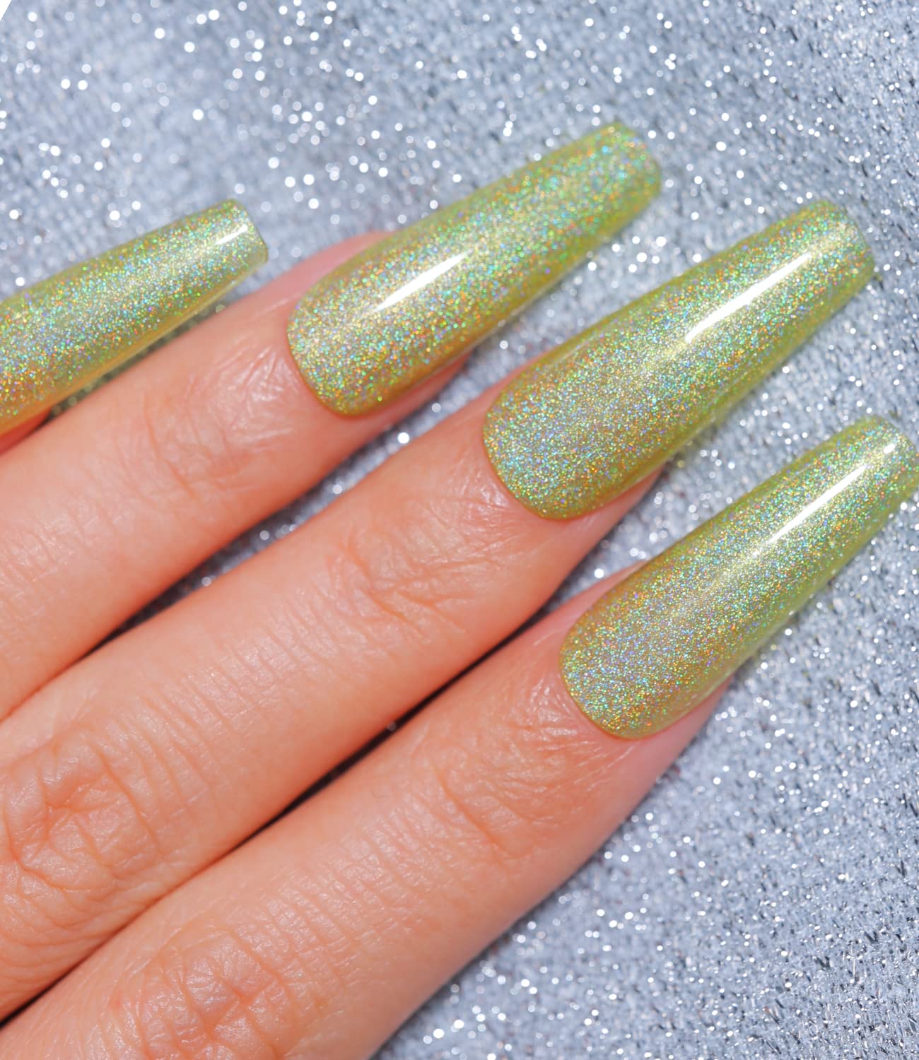 COSMOO Holographic Gel Nail Polish, Holo Nail Polish with Shiny Shimmer Laser Effect (Holo-012)