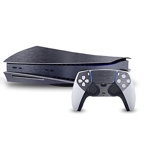 Brushed Gun Metal Gray - Air Release Vinyl Decal Mod Skin Kit by System Skins - Compatible with PlayStation 5 Console (PS5)