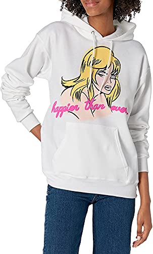 Billie Eilish Official Exclusive Au Revoir Hoodie, White, Small