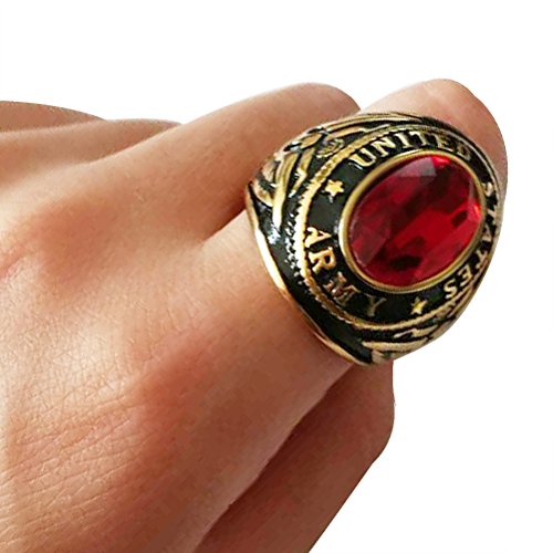 Jude Jewelers Gold Plated Stainless Steel United States Army Ring (12)