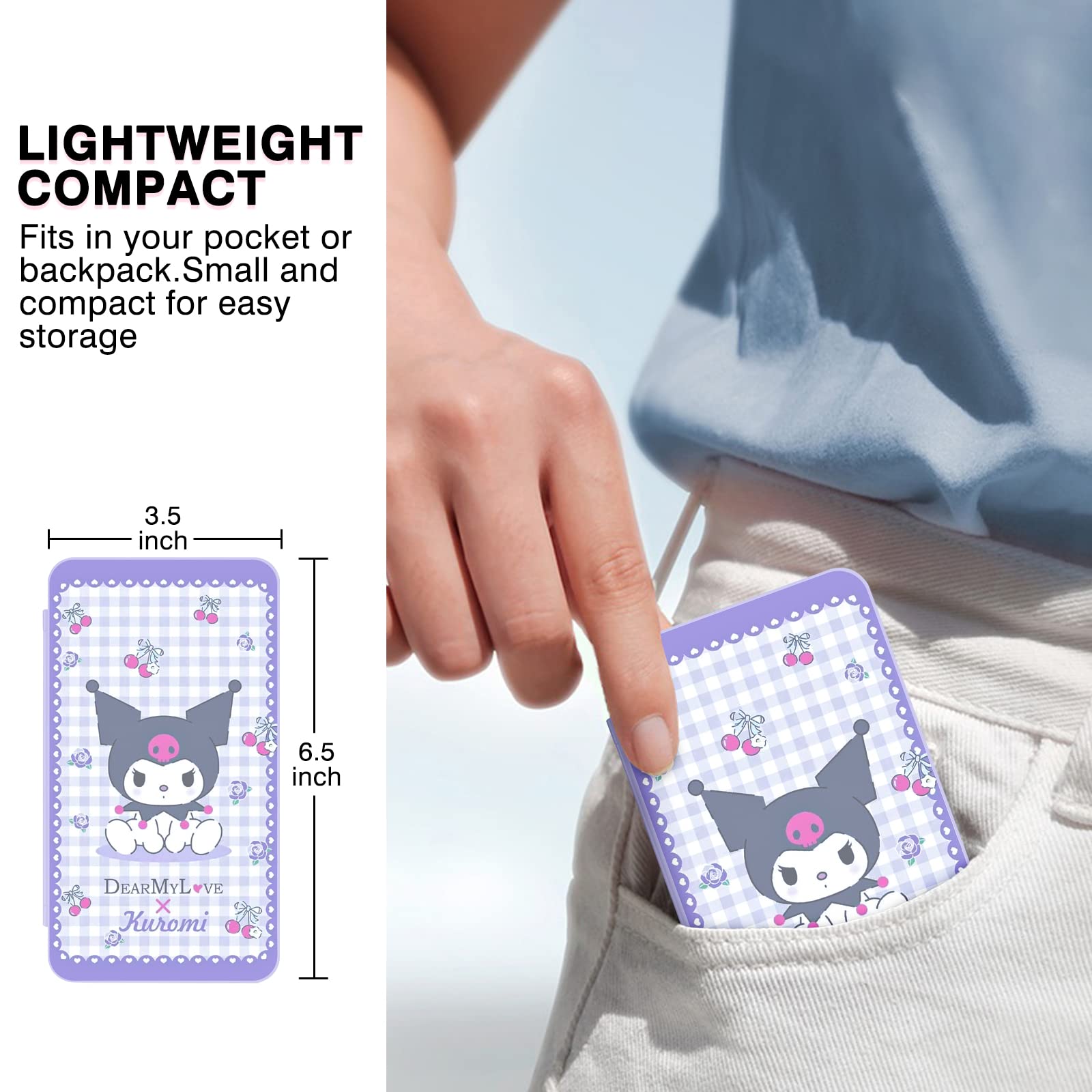 DLseego Little Evil Rabbit Game Case For Switch / Lite / OLED, 24 Slots Game Cards Holder and 48 Micro SD Card Slots, Portable Game Card Storage Cartridge with 2PCS Lovely Thumb Grips -- K Purple