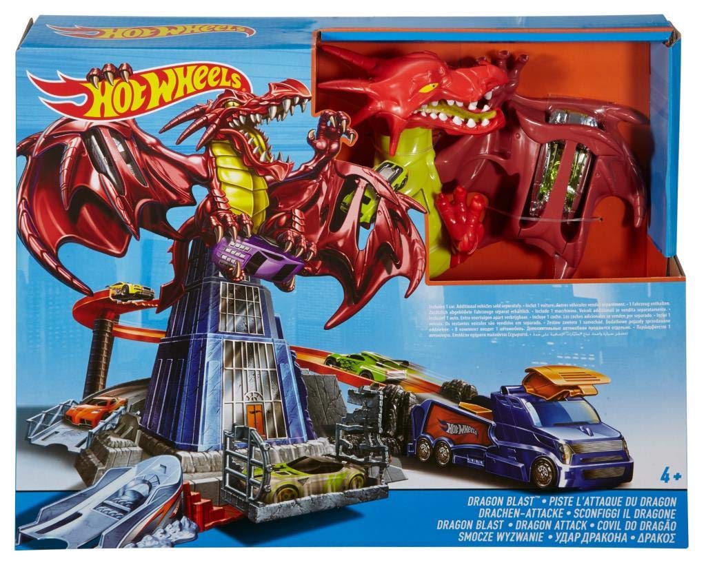 Hot Wheels Dragon Blast Play Set with Launcher for Heroic Action
