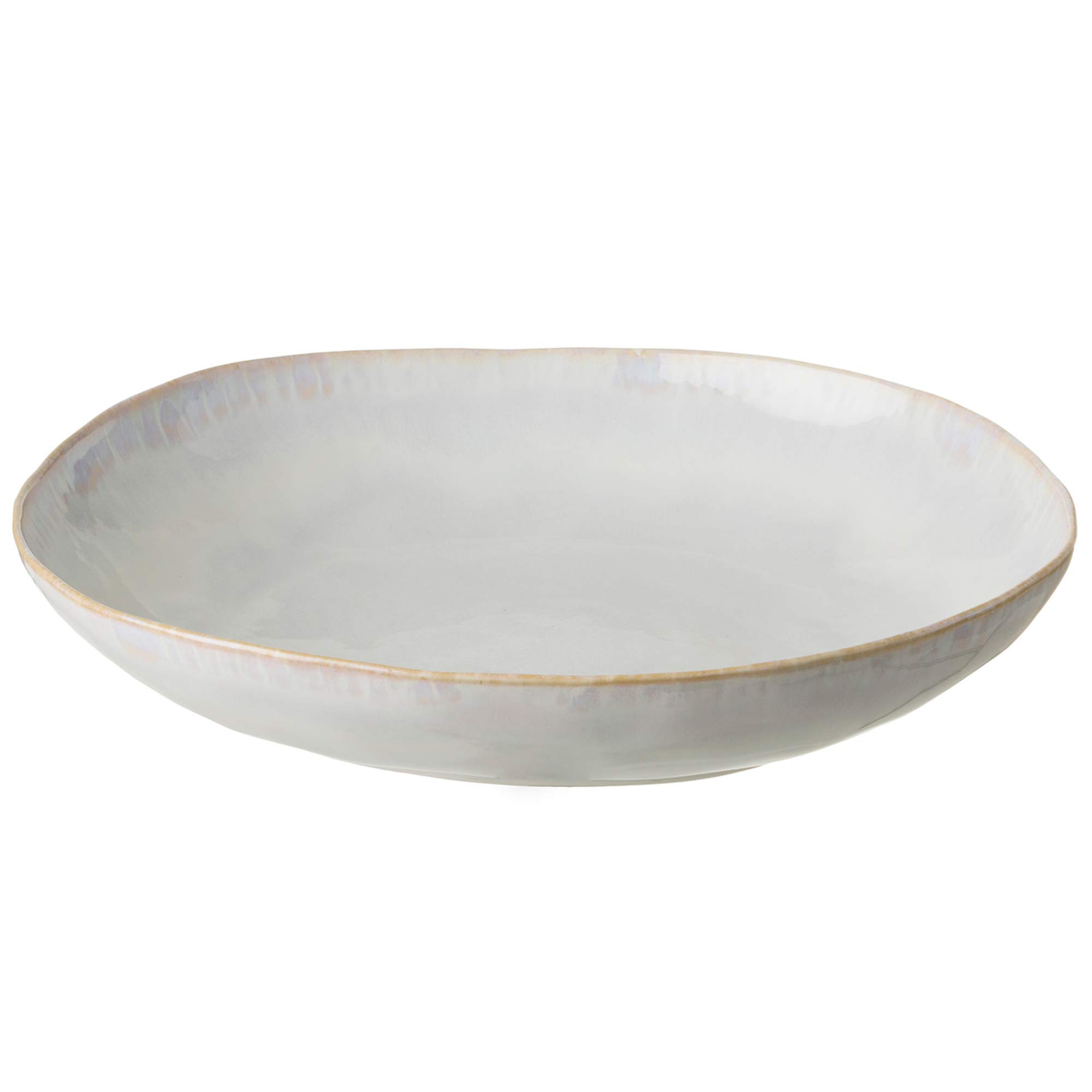 Costa Nova Ceramic Stoneware 15'' Pasta Serving Bowl - Brisa Collection, Sal (White) | Microwave & Dishwasher Safe Dinnerware | Food Safe Glazing | Restaurant Quality Tableware