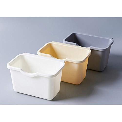 Ochine Kitchen Trash Can Kitchen Compost Bin for Counter Top or Under Sink, Hanging Kitchen Waste Bin Plastic Small Garbage Can Wastebasket for Cabinet Car Bedroom Bathroom Kitchen Office