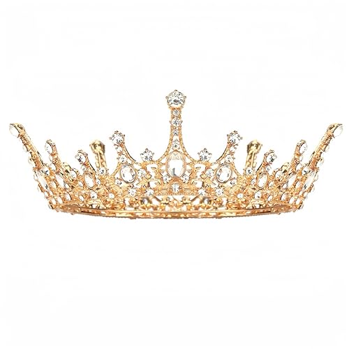 Crystal Crown Vintage Queen Princess Tiara Bridal Rhinestone Crown Dress-up Wedding Prom Pageant Pearl Crown Hair Accessories for Women and Girls⦠ā¦