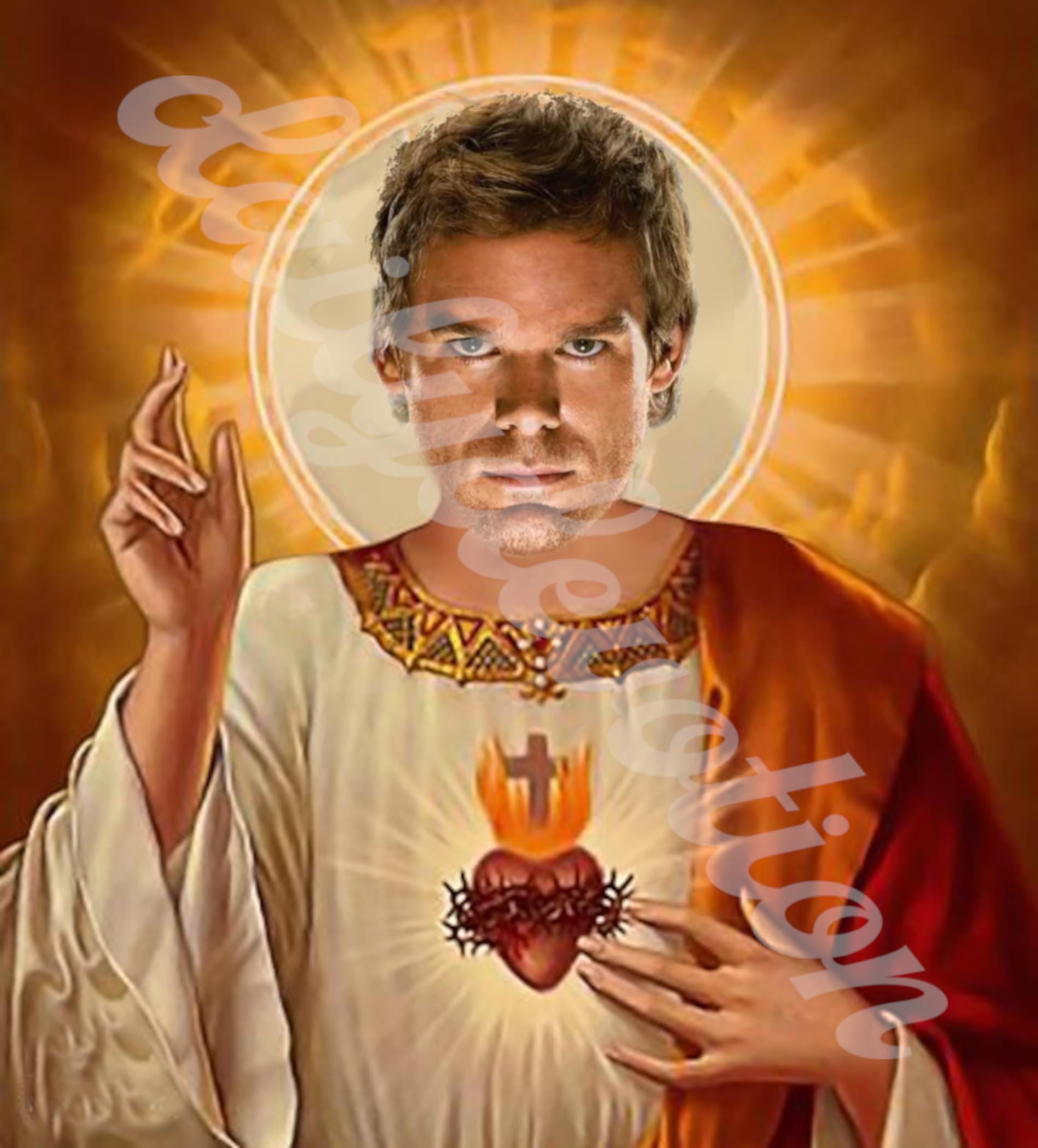 Dexter Morgan Celebrity Parody Devotional Prayer Saint Candle