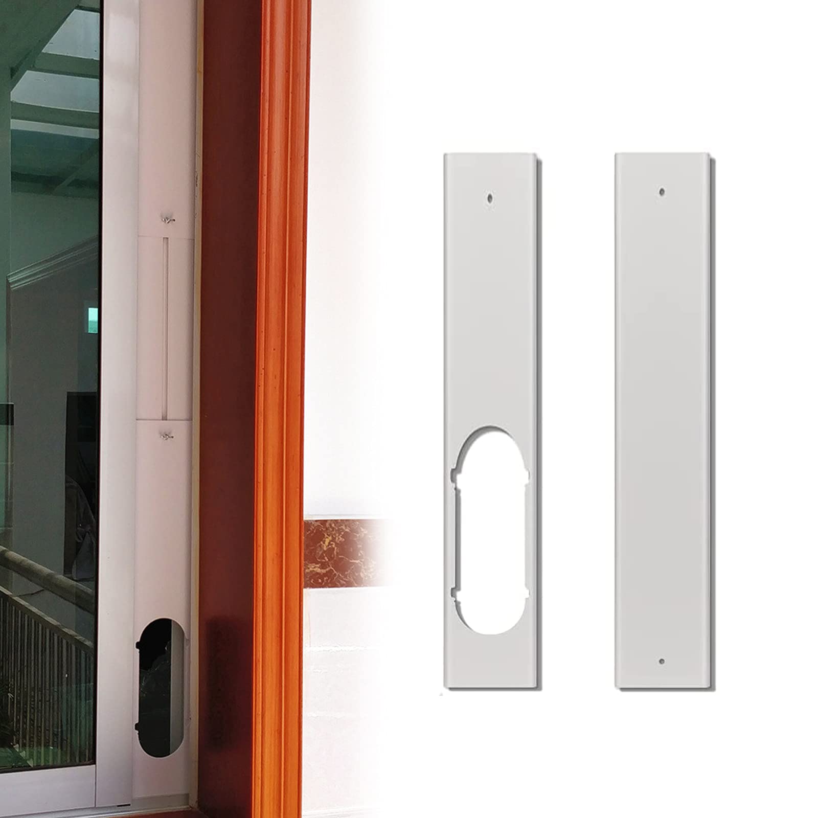 Portable Air Conditioner Window Kit Adjustable Window Slide Kit Plate,Window Seal for AC Unit Air Conditioner Accessories Portable AC Vent Kit for Exhaust Hose (2pcs Window Slide Kit Plate)