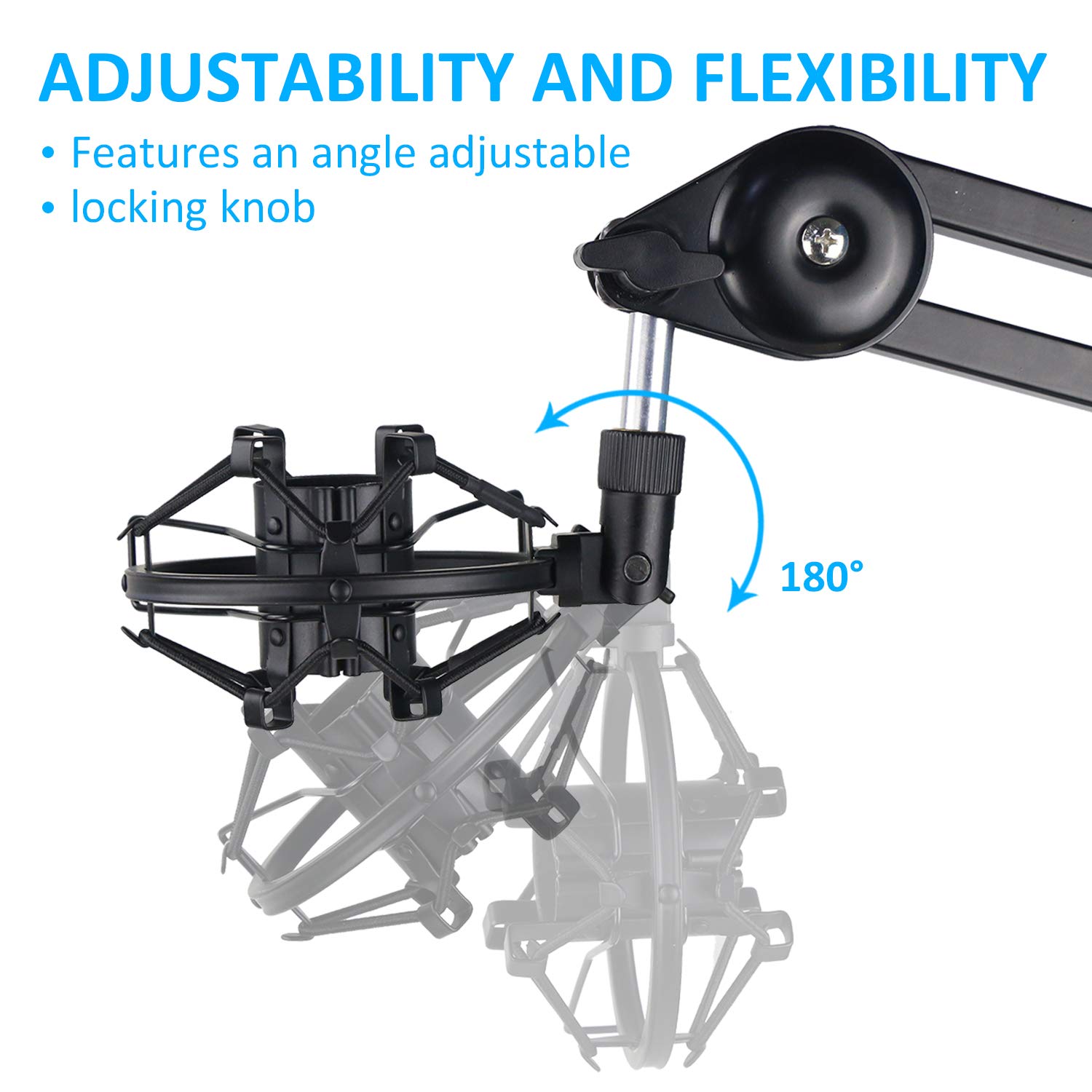 SUNMON ATR2100X-USB Mic Shock Mount Holder for Reduces Vibration and Noise, Suitable for Audio-Technica ATR2100X, ATR2100 USB Microphone