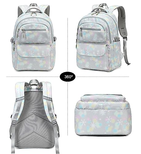 Joyfulife Kids Backpack for Girls Backpack with Lunch Box Elementary Primary Middle School Bags Bookbags for Teen Students