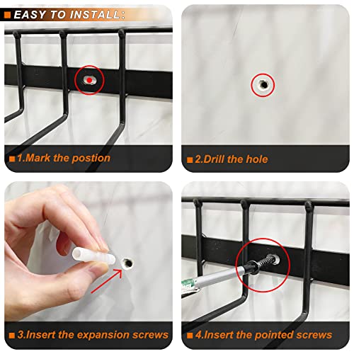 KENNEDICH Power Tool Organizer, Heavy Duty Tool Storage Holder, Wall Mounted Tool Kit Organizer Shelf for Cordless Drills, Handheld Power Tools Utility Racks for Men Dad