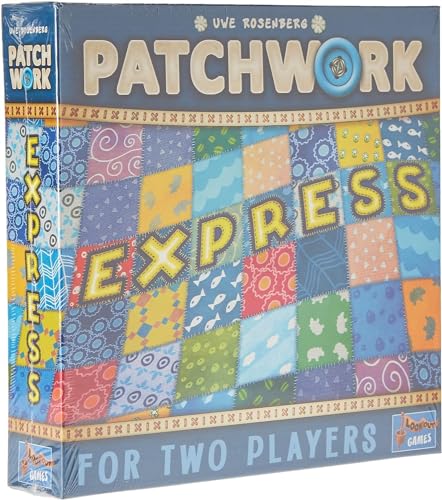 Patchwork Express Board Game - Fast-Paced Two-Player Quilting Strategy Game! Interactive Puzzle Game for Kids & Adults, Ages 6+, 2 Players, 20 Minute Playtime, Made by Lookout Games