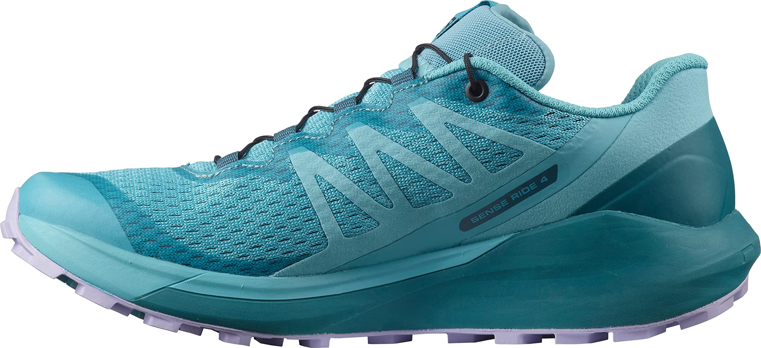 Salomon Sense Ride 4 Running Shoes for Women Trail, Delphinium Blue/Mallard Blue/Lavender, 5