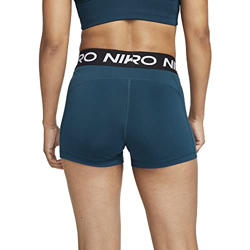 Nike Pro 365 Women's 3" Shorts (as1, Alpha, m, Regular, Regular, Valerian Blue/Black/White)