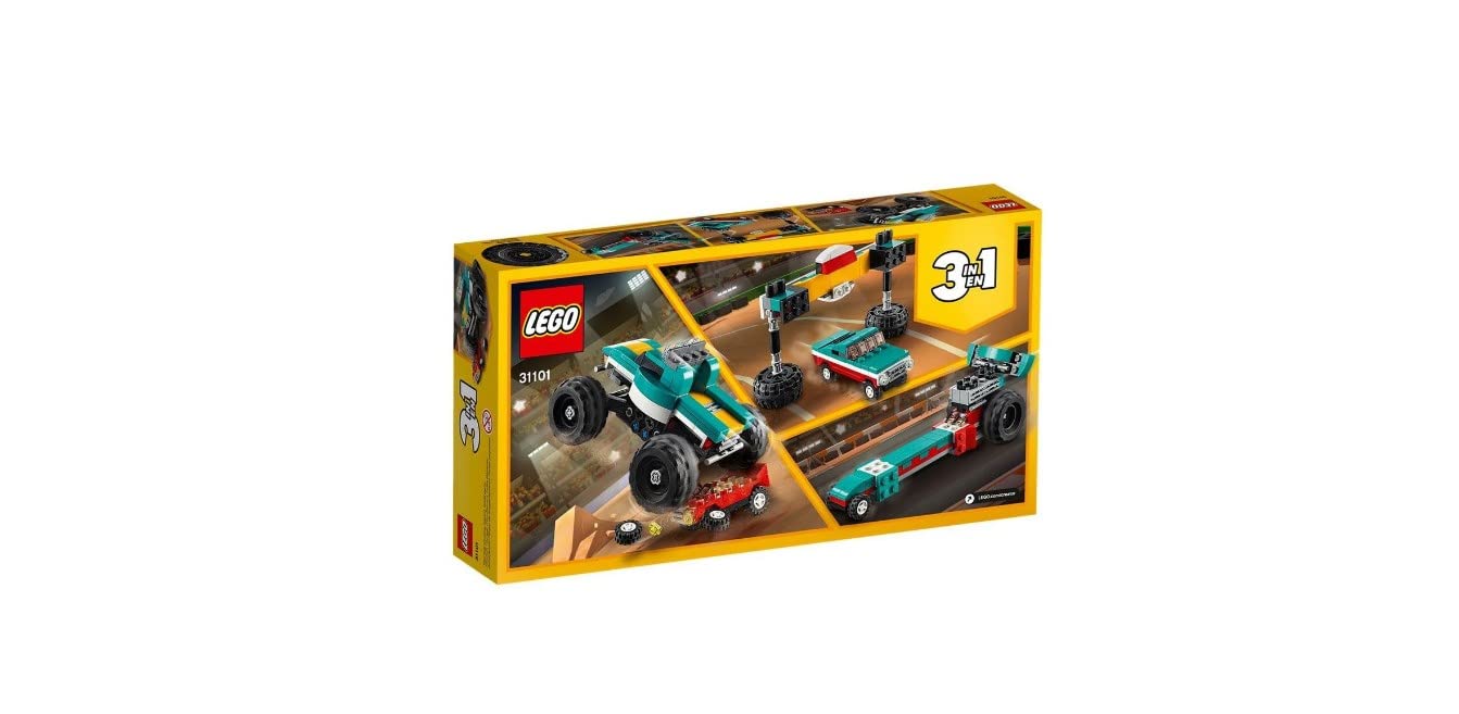 LEGO Creator 3in1 Monster Truck Toy 31101 Cool Building Kit for Kids (163 Pieces)