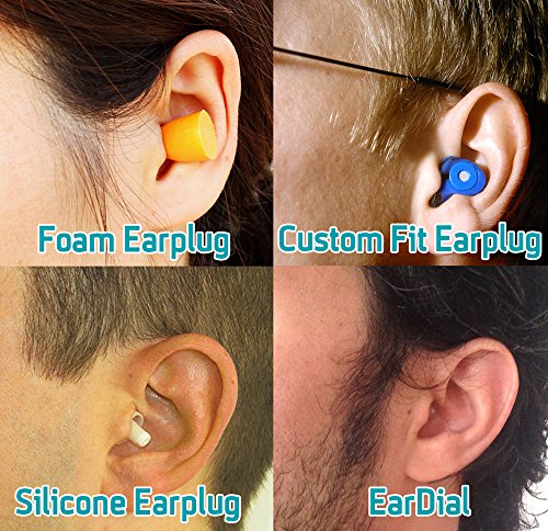 EarDial HiFi Earplugs - Invisible Hearing Protection for Concerts, Music Festivals, Musicians, Motorcycles and other Discreet Comfortable High Fidelity Noise Reduction. With Compact Case and App