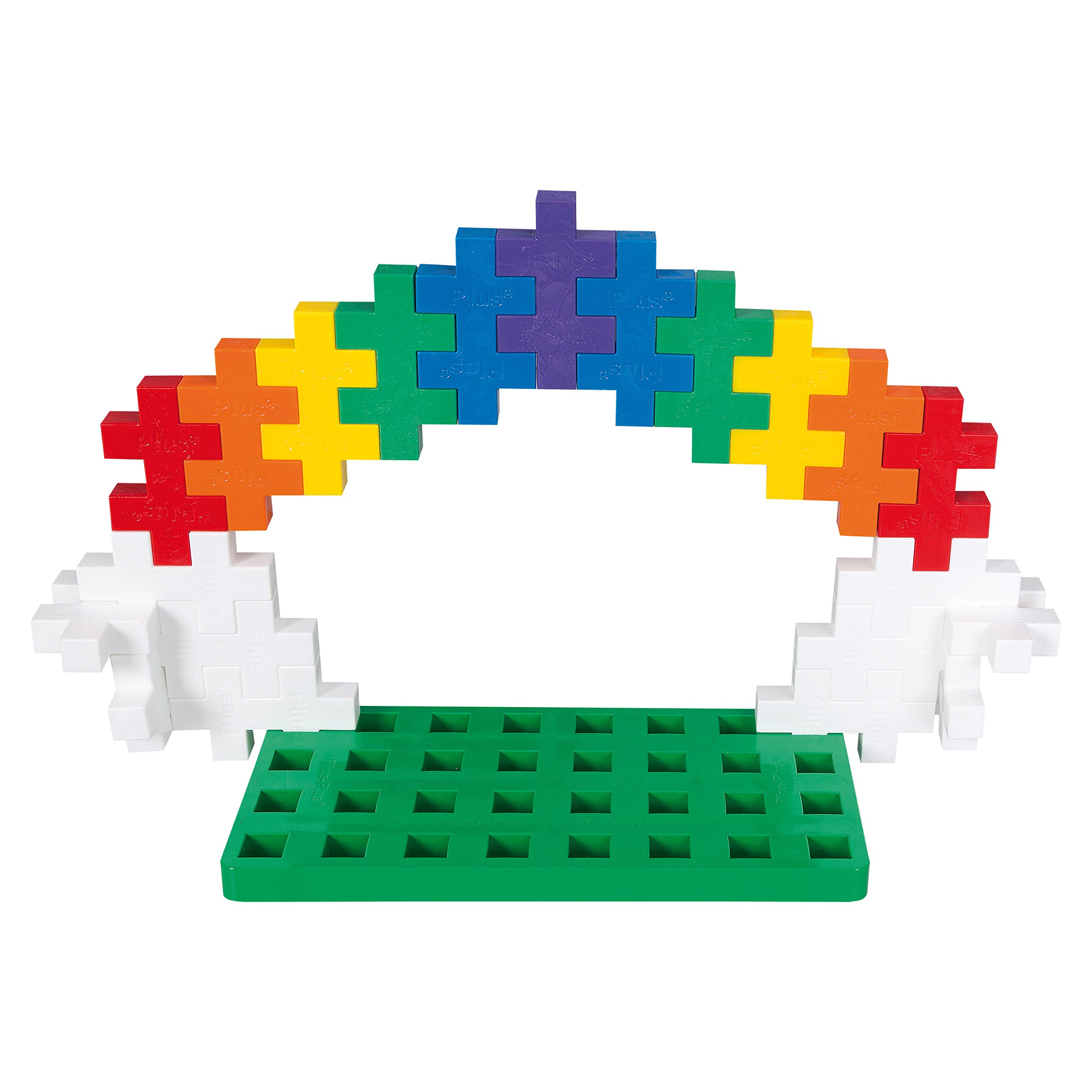 Plus Plus Big - 400 Big Pieces in Storage Tub - Basic Color Mix w/ 10 Baseplates - Construction Building Stem/Steam Toy, Interlocking Large Puzzle Blocks for Toddlers and Preschool