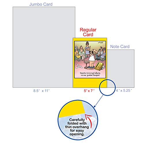 NobleWorks Funny Birthday Greeting Card with 5 x 7 Inch Envelope (1 Card) Bday Bangkok Family CharadeS 8300Z