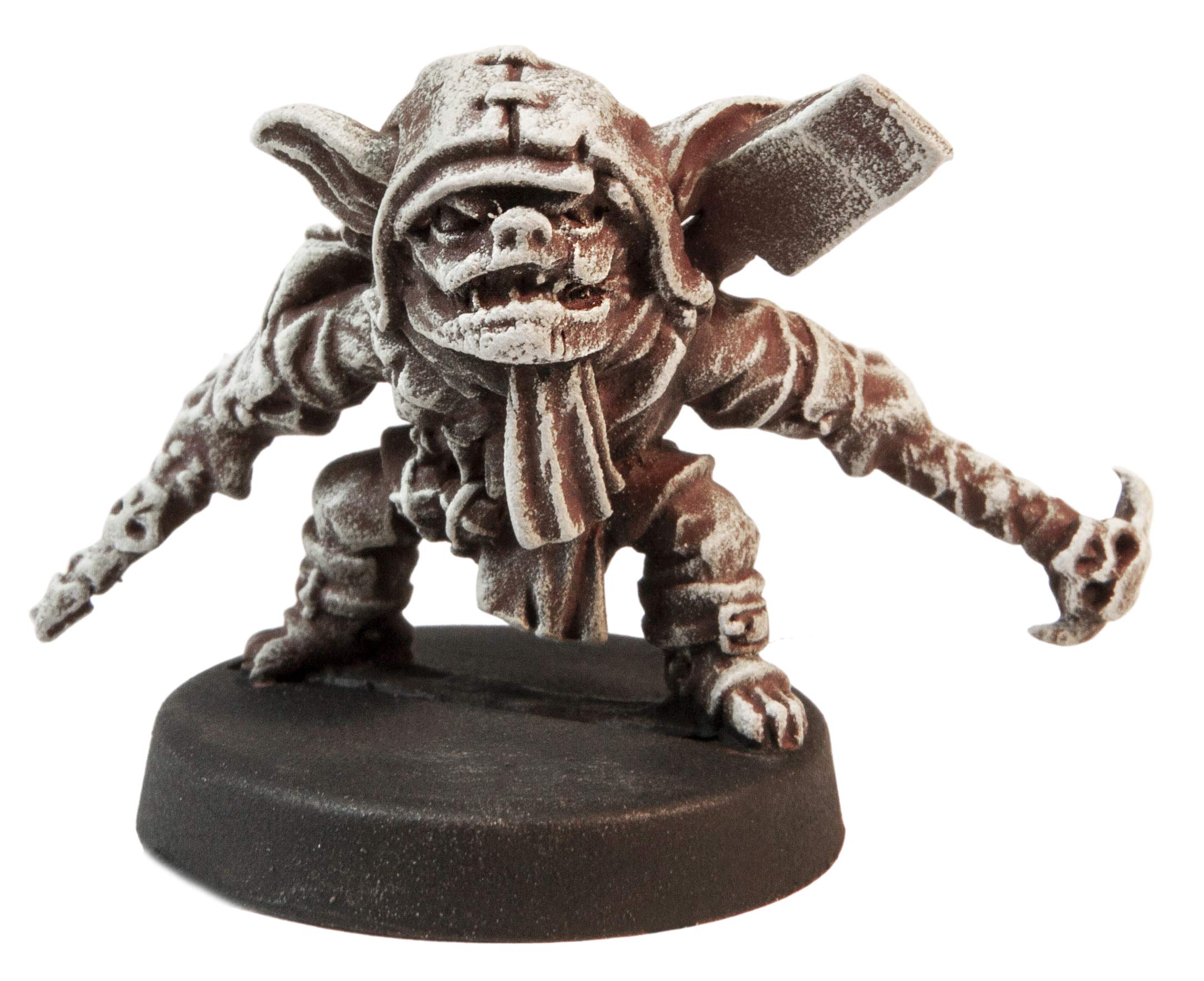 Stonehaven Miniatures Male Goblin Necromancer Miniature Figure, 22mm - 100% Pewter Metal - Includes Slotted Creator Base - for 28mm Scale Table Top War Games - Designed & Made in USA