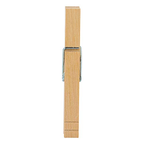 Woolite Extra Large Wooden 100 Pack Clothespins| Dimensions: 0.4 x 0.43 x 3.25 inches| Perfect for Indoor and Outdoor Use| Great for Hanging Clothes, Art & Crafts| Bags, Rust Resistant