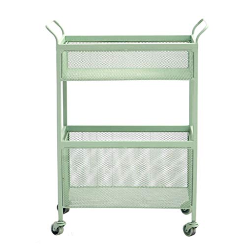 Magazine & Newspaper Baskets Magazine Rack Wrought Iron Rack Wheeled Living Room Book Storage Basket Bedroom Bedside Locker Living Room Storage Cart Floor-Standing Multi-Layer Storage Rack