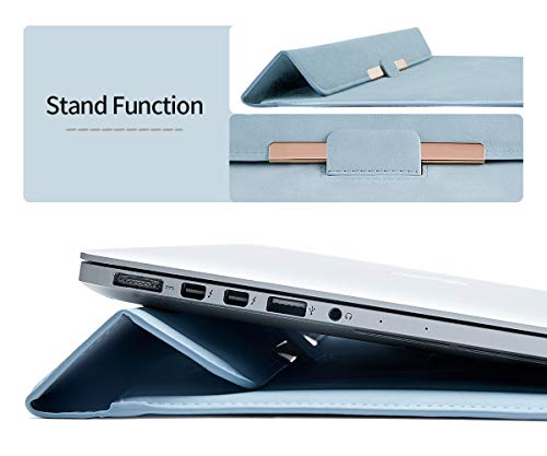 KALIDI 13.3-14 inch Laptop Stand Sleeve Case Faux Suede Leather for 13.3 13.5 13.6 14 inches MacBook Air Pro Retina 13"-14" Surface Pro with Pouch