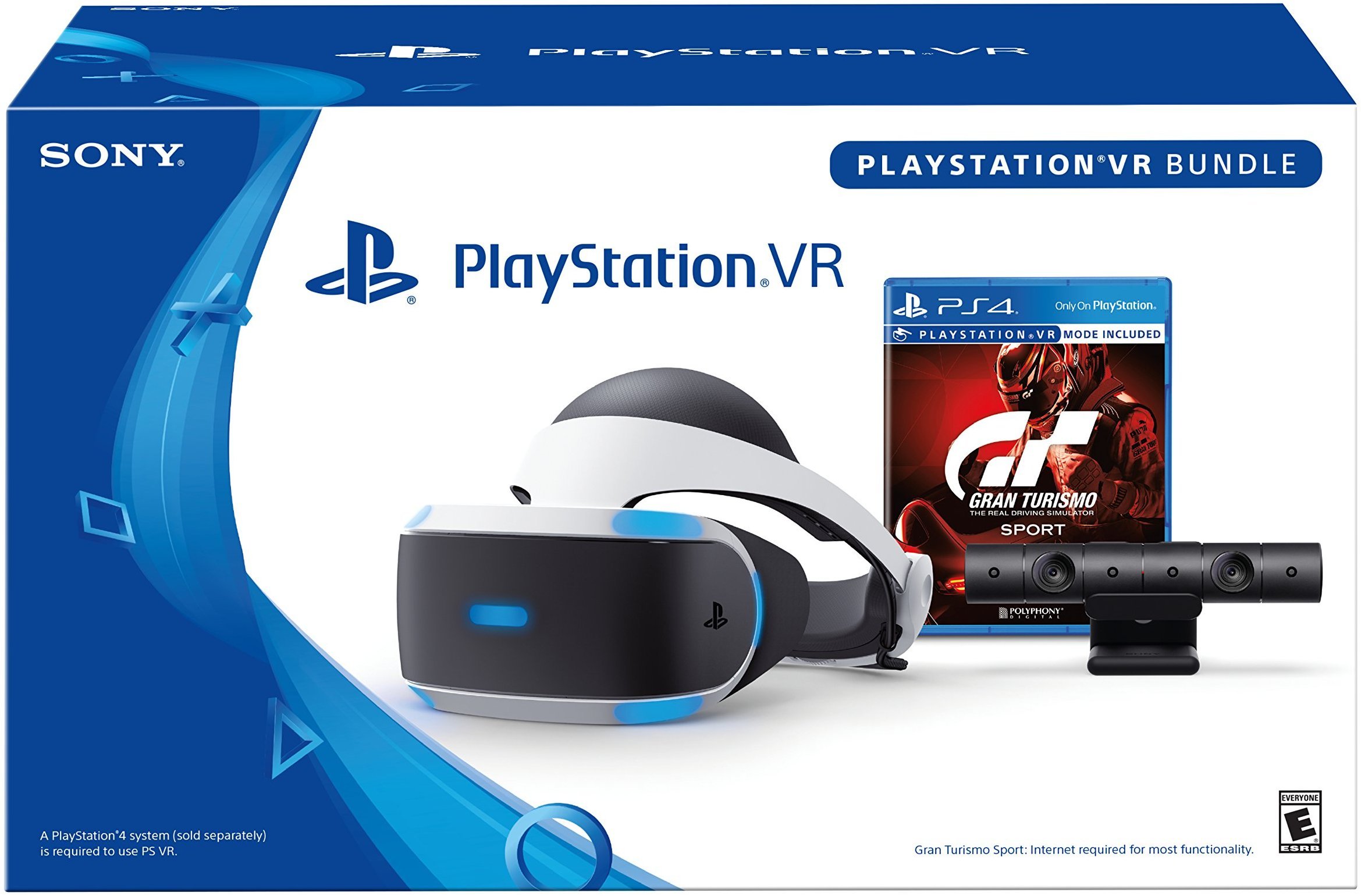 PlayStation VR Racing Complete Bundle (5 Items): PlayStation VR Headset, PSVR Camera, PSVR Gran Turismo Bundle Game, PSVR Wipeout Omega Collection Game and PSVR Driveclub Game