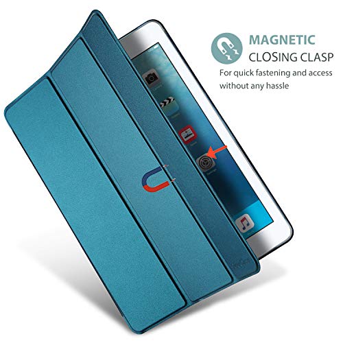 ProCase iPad 9.7 Case 2018 iPad 6th Generation Case / 2017 iPad 5th Generation Case - Ultra Slim Lightweight Stand Case with Translucent Frosted Back Smart Cover for Apple iPad 9.7 Inch –Teal