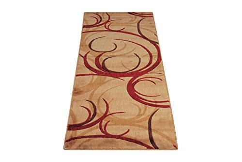 Nourison Somerset Abstract Beige 2' x 5'9" Area-Rug, Easy-Cleaning, Non Shedding, Bed Room, Living Room, Dining Room, Kitchen (2x6)