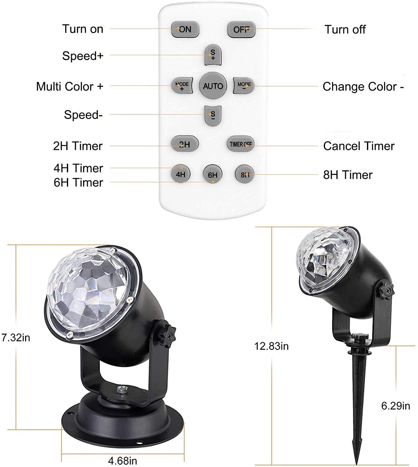 Wave Projector Outdoor, Ocean Wave Light Projector with Remote Control, Waterproof LED Projector Lamp 3D Water Effect for Xmas New Year Halloween Birthday Wedding Party Kids Adult Indoor Outdoor