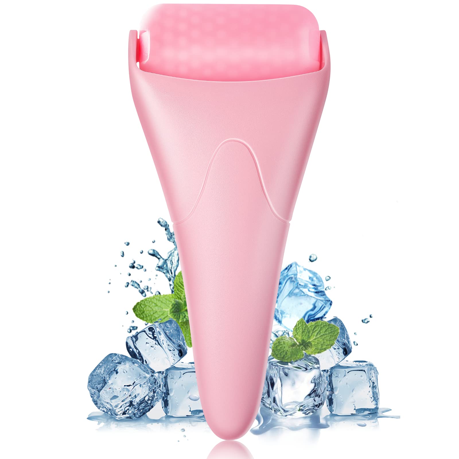 Ice Roller For Face and Eye, Facial Skin Care Tools Puffiness Migraine Relief Minor Injury, Reusable Rolling Tool Beauty, Gifts WomenďźPINKďź