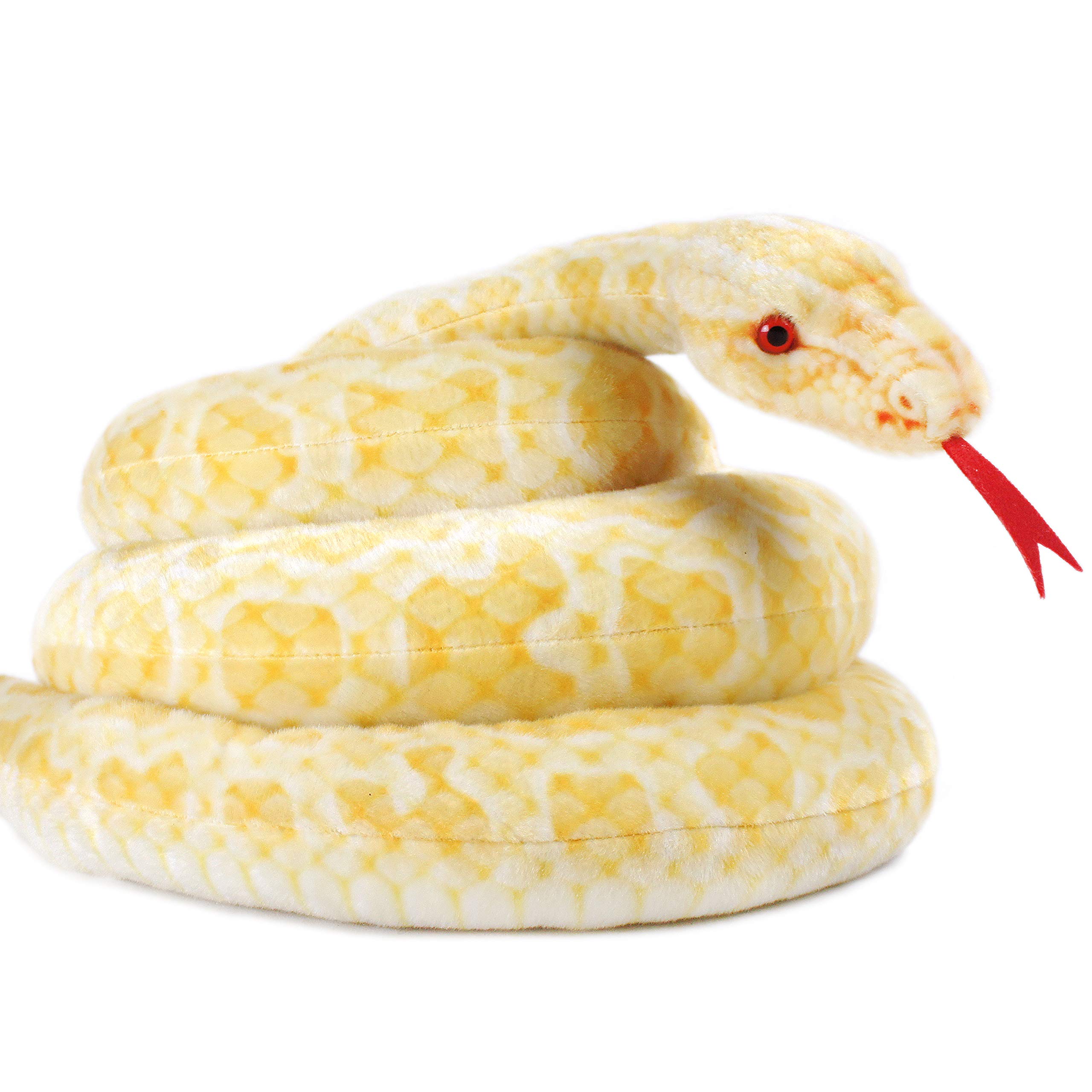 TigerHart Alba The Albino Burmese Python - 100 Inch Long Stuffed Animal Plush Snake