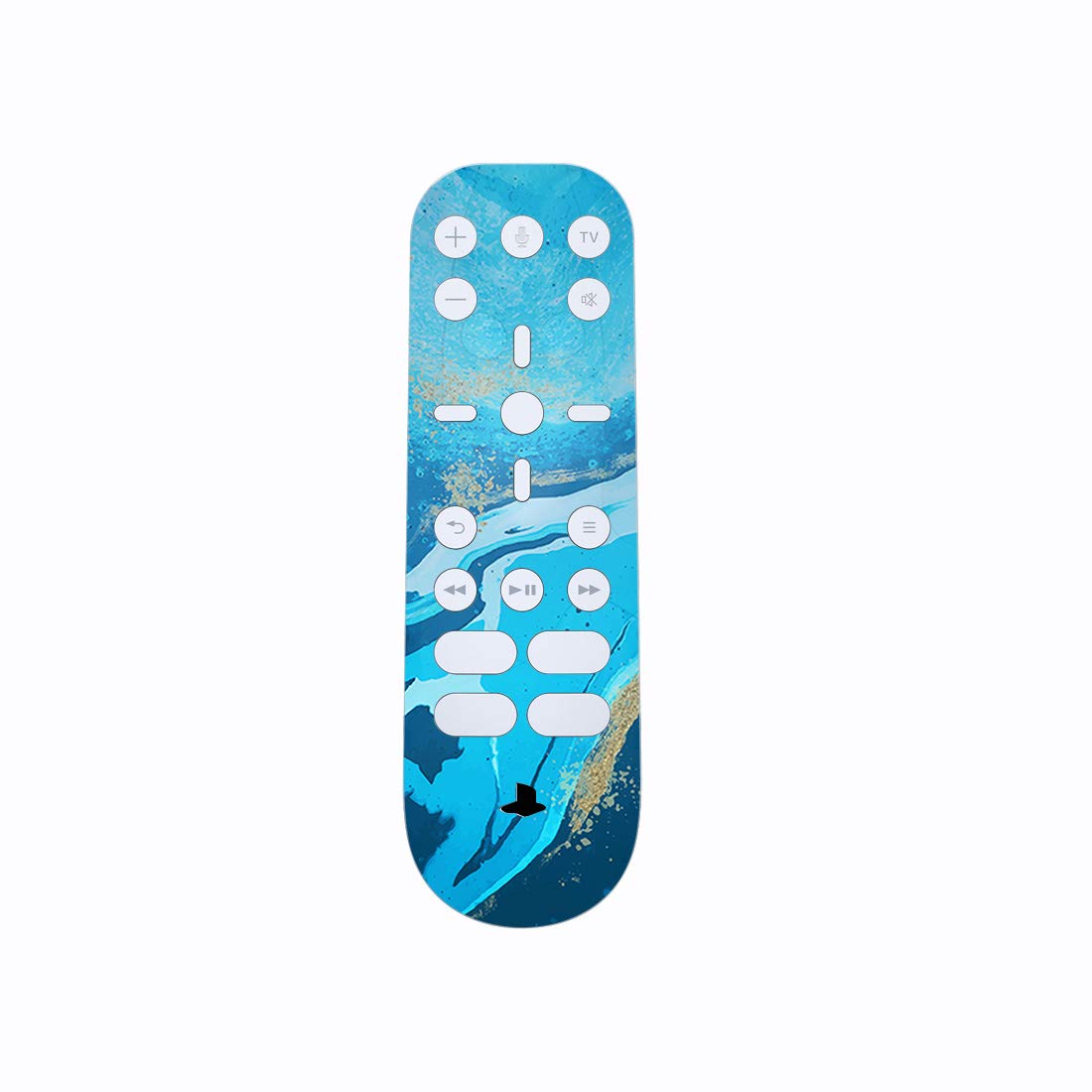 PlayVital Aquamarine Watercolour Full Set Skin Decal for ps5 Console Disc Edition, Sticker Vinyl Decal Cover for ps5 Controller & Charging Station & Headset & Media Remote