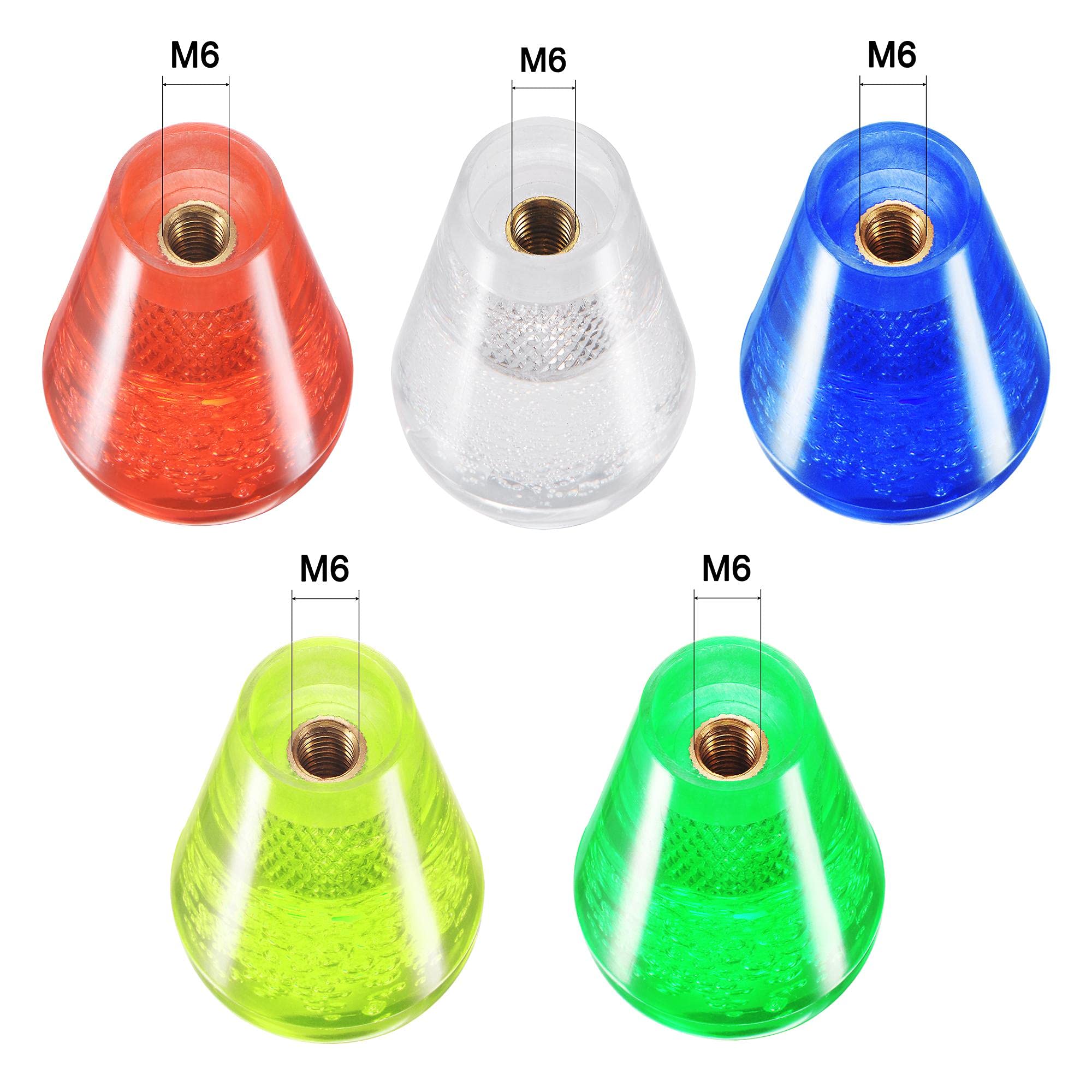 uxcell Ellipse Oval Joystick Head Rocker Ball Top Handle Arcade Game Replacement White Yellow Red Green Blue