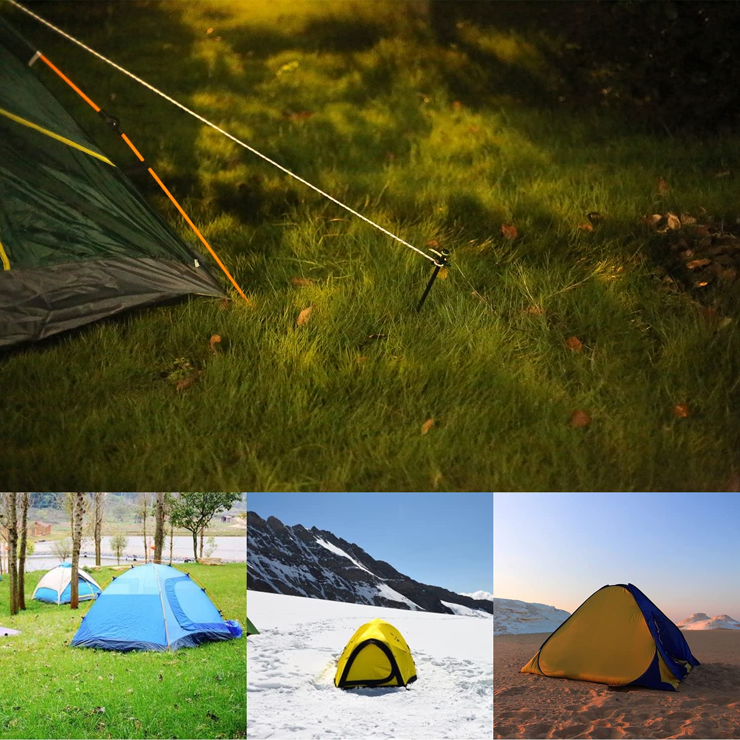 Camping Essentials 4 pcs Tent Stakes Heavy Duty 12 inch Tent Spikes for CampingF