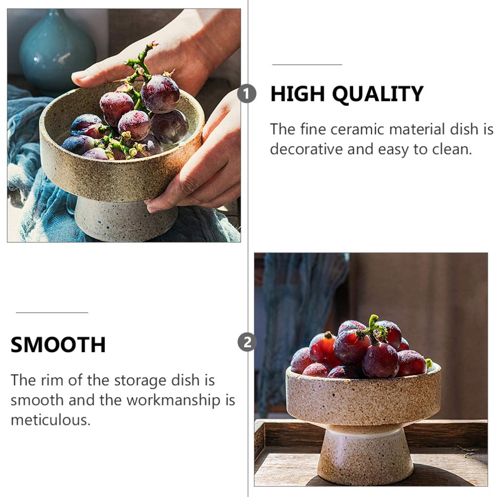 Cabilock 1pc Fruit Tray Cake Serving Stand Centerpiece Bowl Salad Fruit Bowl Cake Serving Platter Chip Bowl Cupcake Display Stand Storage Tray for Snack Fruit Ceramics Porcelain Plate Candy