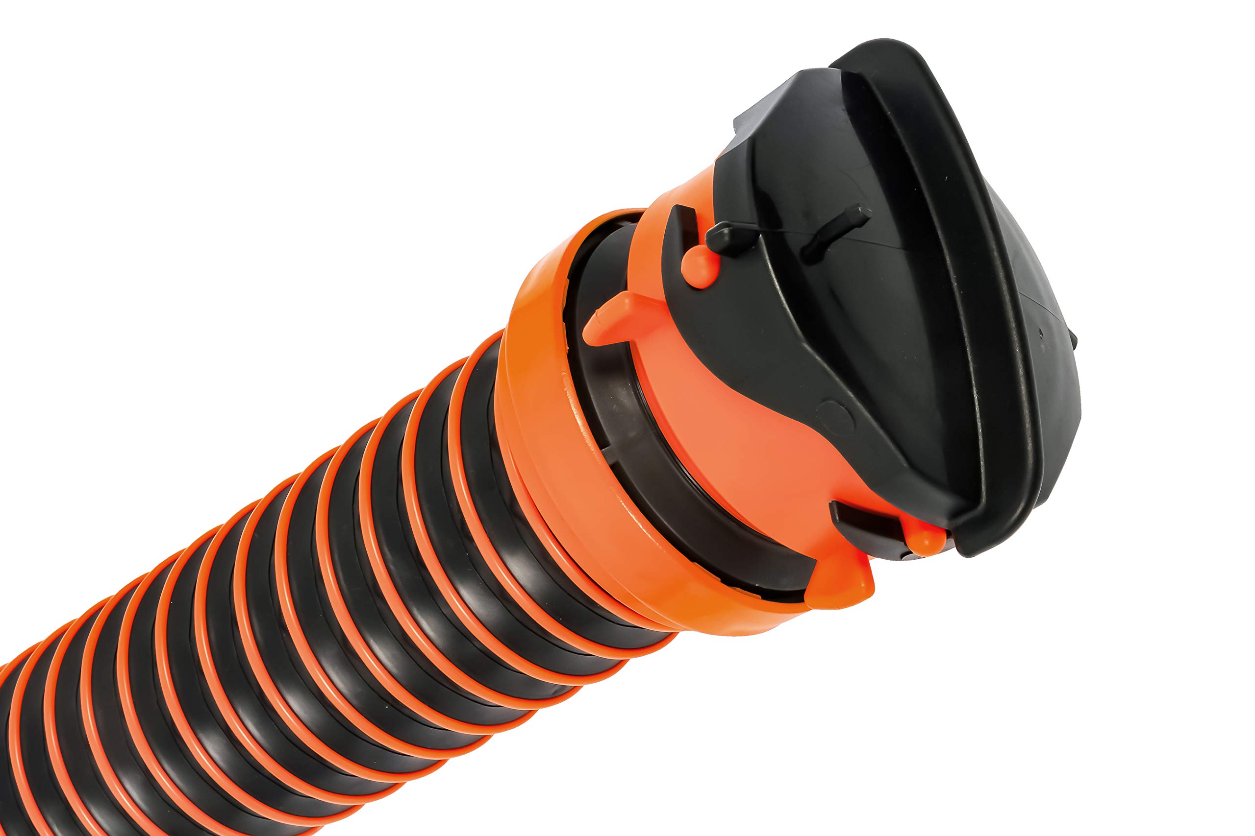 Camco RhinoEXTREME 20’ Camper/RV Sewer Hose | RV Accessories Include 360° Clear Swivel Wye Fitting & Removable 4-in-1 Adapter for RV Storage and Organization & More | TPE Tech for Durability (21056)