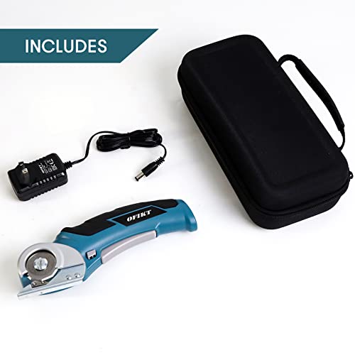 Cordless Electric Scissors, Electric Scissors For Cardboard With A Storage Box,4V Rotary Blade Cutter For Cutting Fabric, Carpet And Leather