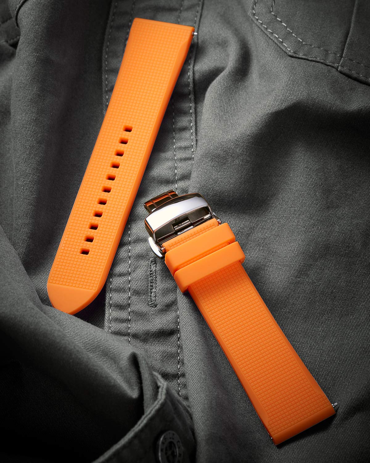 BINLUN Silicone Watch Bands Quick Release Rubber Sport Watch Straps 18mm 19mm 20mm 21mm 22mm 24mm Smartwatch Bands Replacement for Men and Women (White/Red/Black/Blue/Orange/Grey/Brown/Green)