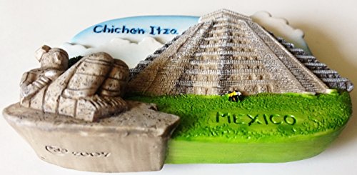 Chichen Itza Pyramid MEXICO Resin 3D fridge Refrigerator Thai Magnet Hand Made Craft.