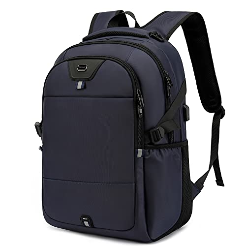 INSAVANT Laptop Backpack 17 Inch Water Resistant Backpacks Durable College Travel Daypack Anti Theft with USB Charging Port Best Gift for Men Women(17 Inch, Dark Blue)