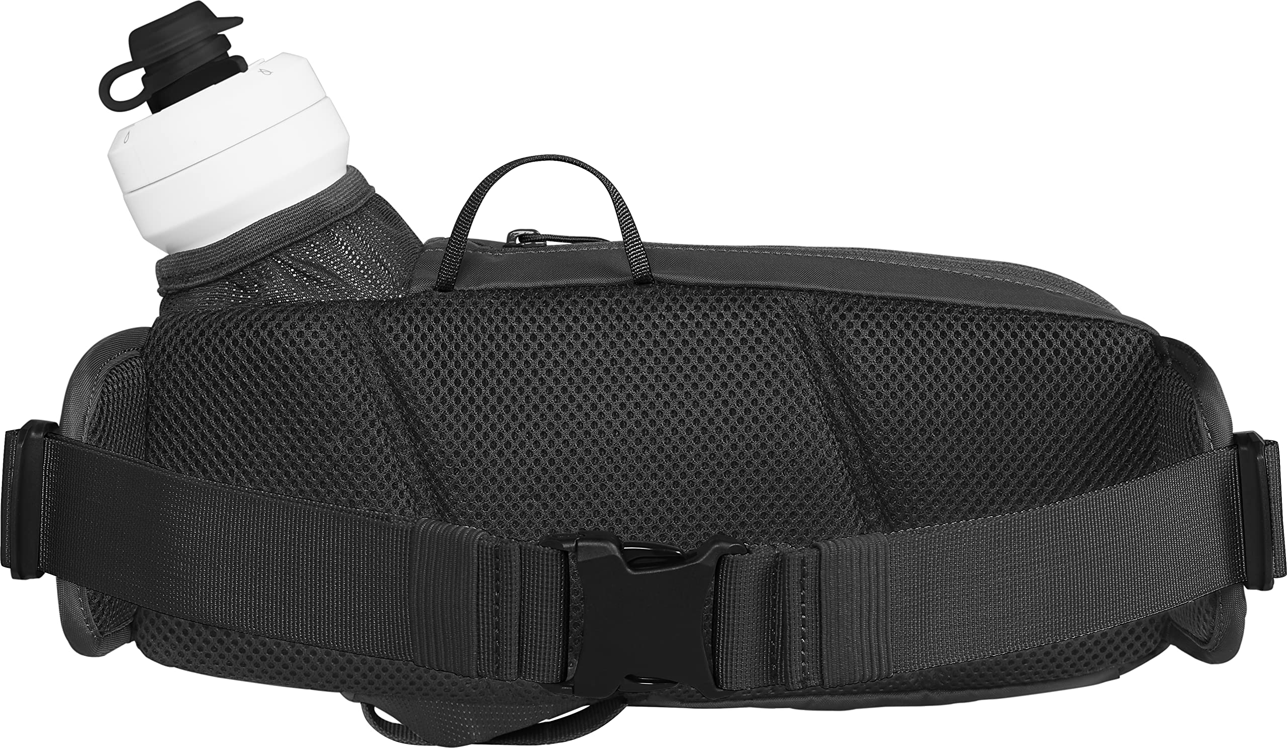 CamelBak Podium Flow Bike Hydration Belt - Easy Access Bottle Pocket - Podium Dirt Series Bottle - Adjustable Waist Buckle - Secure Zipper Pocket - 21oz, Mineral Blue/Silver