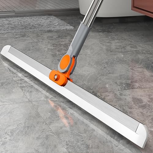 Floor Squeegee Broom Scrubber Telescopic Handle Cleaning Tool for Shower Bathroom Window