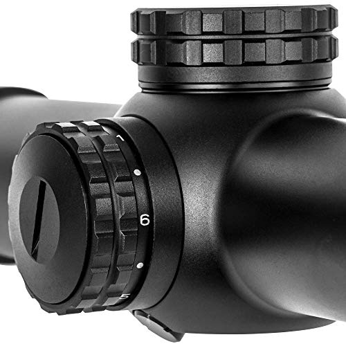 Blackhound Optics Genesis 1-8×28 FFP MOA, Illuminated 1/2 MOA Reticle, Zero Reset and Parallax with 34mm Picatinny Cantilever Mount and Mounting Bubble Levels