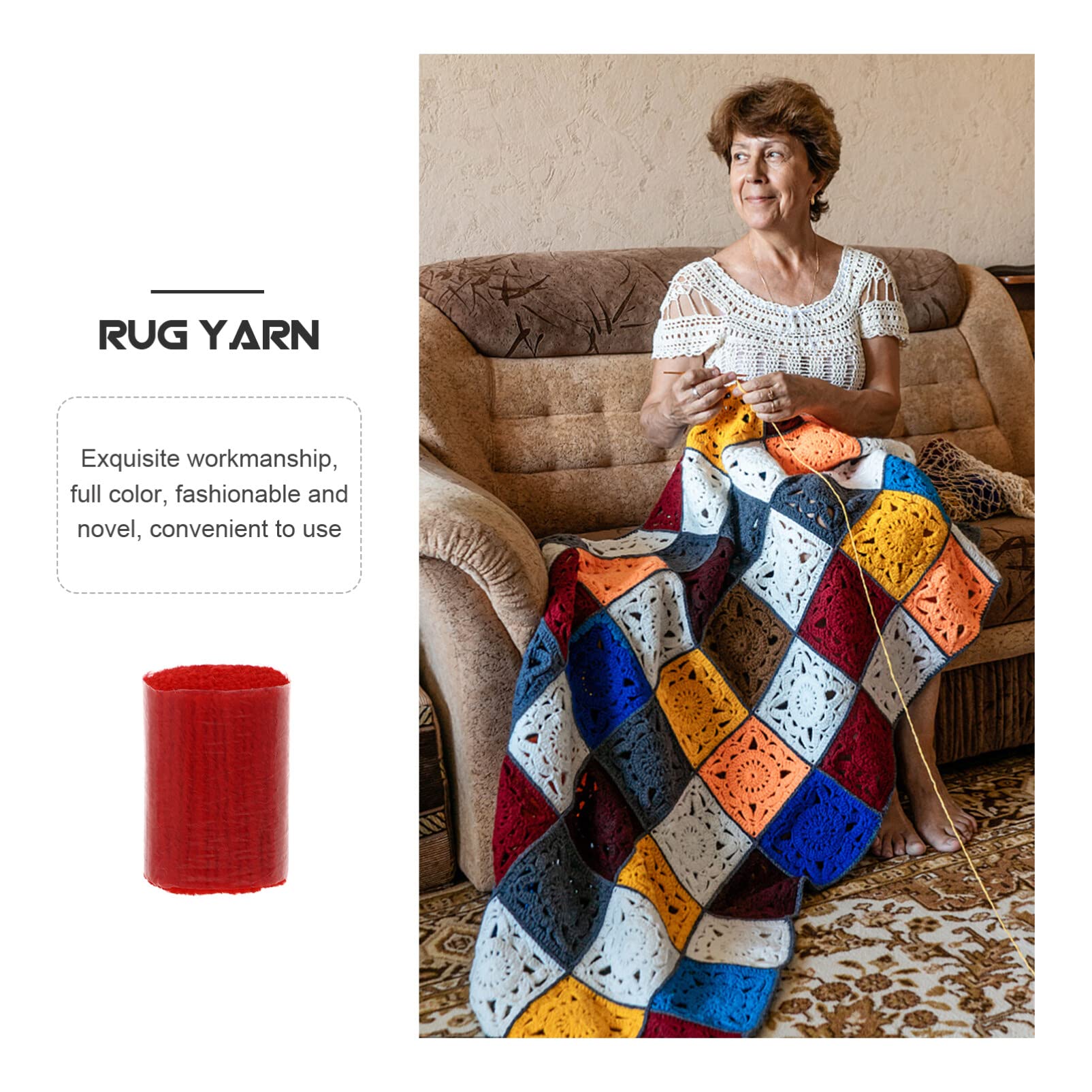 Carpet Embroidery Yarn Bulk Yarn Knitting Kits for Carpet Rug 10 Rolls Blanket Yarn for Crocheting Arts Crafts Sewing Yarn Knitting Crafts Yarns Embroidery Carpet Yarns