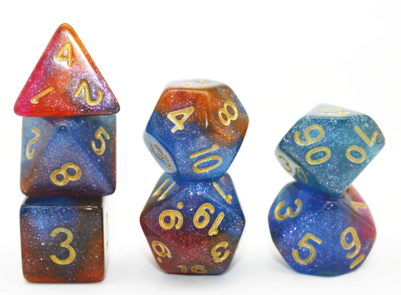 Polyhedral DND Dice Set Dice for Dungeons and Dragons, Pathfinder, D&D, RPG, MTG,7-Die Set Role Playing Games Dice…