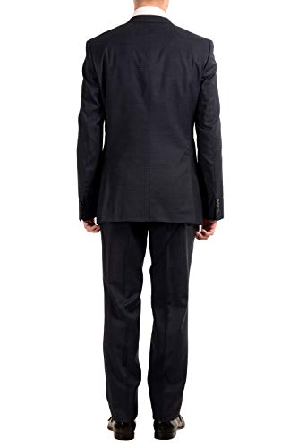 Hugo Boss "Huge6/Genius4WE Men's 100% Wool Three-Piece Suit US 40L IT 50L Blue