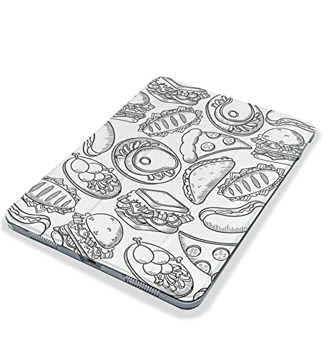 Pizza Fast Food Burger Pattern case Compatible with iPad Mini Air Pro 7.9 8.3 9.7 10.2 10.9 11 12.9 inch Pattern Cover New 2022 2021 Trifold Stand 3 4 5 6 7 8 9 Generation 513 (10.2" 7/8/9 gen)