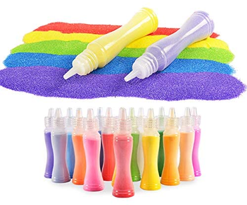 Mistari Peel and Sand Art Kits Sheets for Kids with 27 Sheets Sand Art Painting Cards and 2 Pcs Scratch Sticks Crafts (18 Colors+27 Sheets)